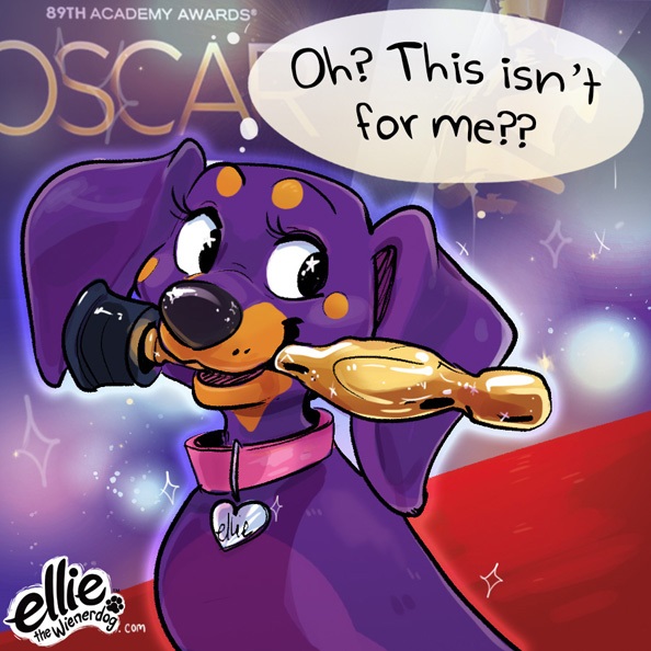 Miss Ellie Enjoying the Oscars – Ellie The Wienerdog